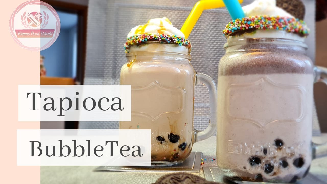 Bubble Tea Recipe|How to Cook Tapioca pearls|Oreo & Caramell |Bubble ...