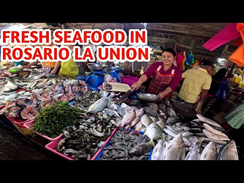 ROSARIO LA UNION PUBLIC MARKET TOUR / ANG DAMING SARIWANG SEAFOOD - YouTube
