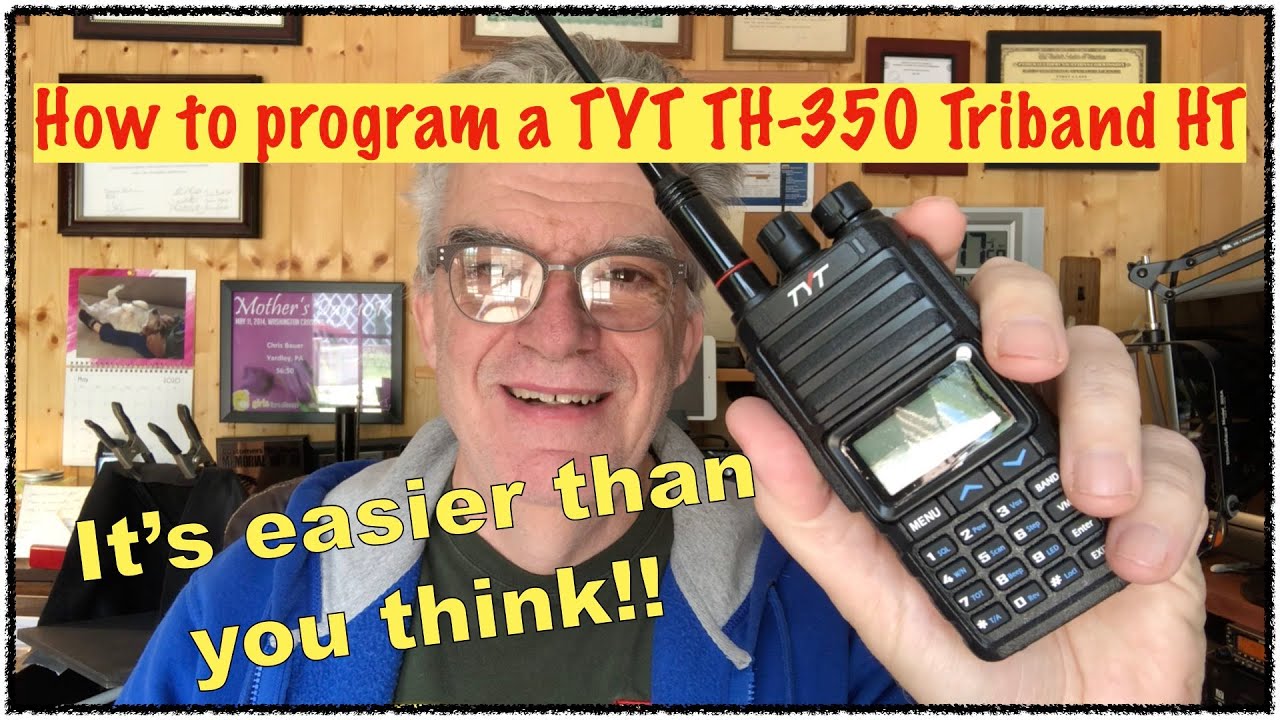 How to program a TYT TH-350 Triband Ham Radio HT -- It's easy!! - YouTube