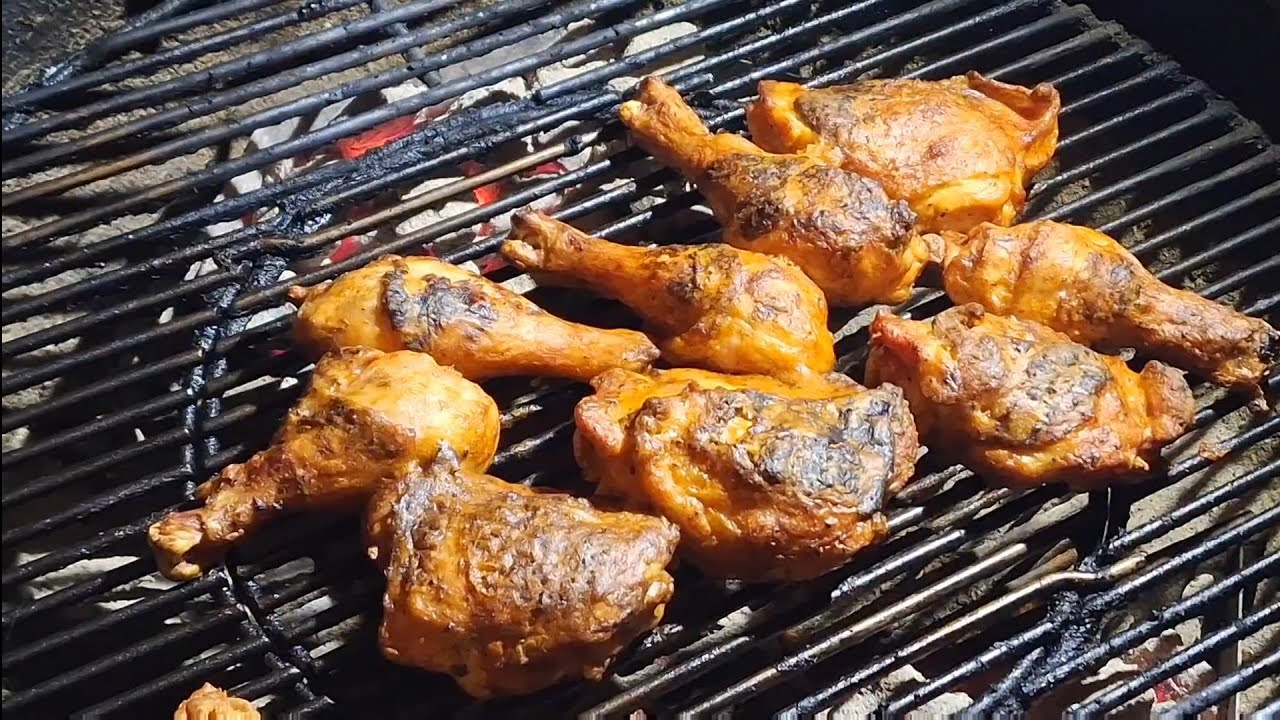 Chicken Legs and Thighs in Wing Sauce - YouTube