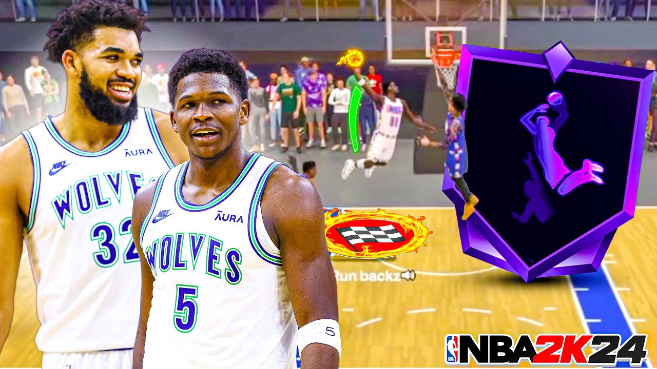 ANTHONY EDWARDS & KARL ANTHONY TOWNS Build is UNSTOPPABLE in NBA 2K24 ...