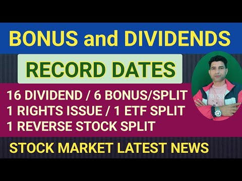 28 companies have announced the record dates for bonus, dividend, stock splits, and rights issues | 