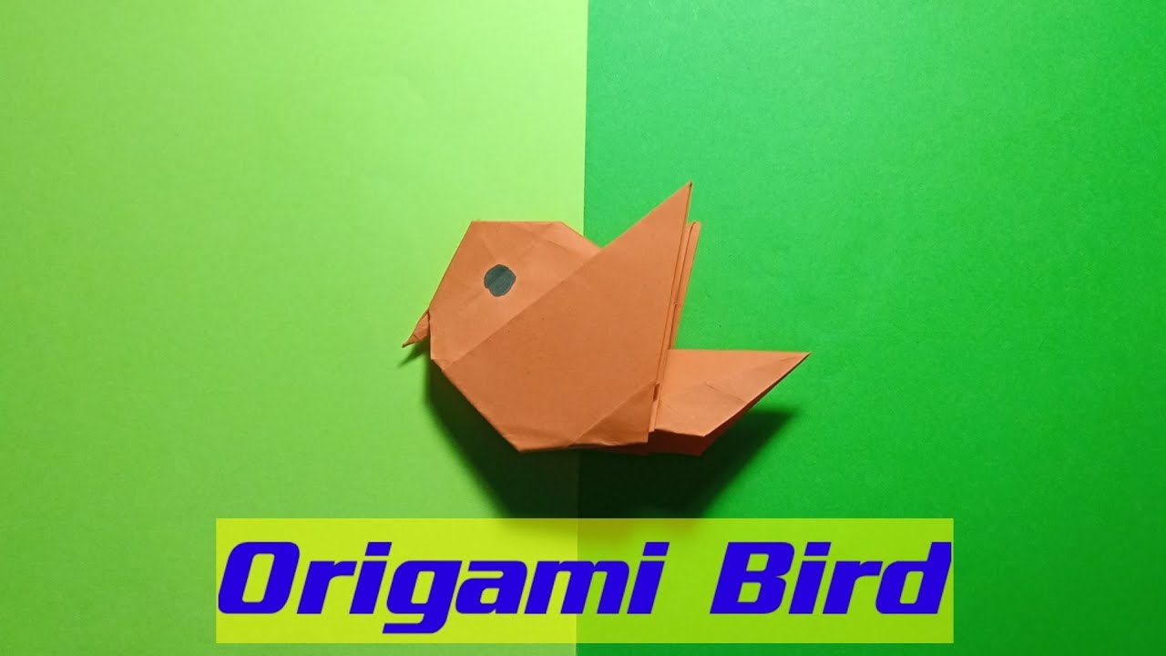 easy origami bird, animal origami |Cara buat Origami Burung - YouTube