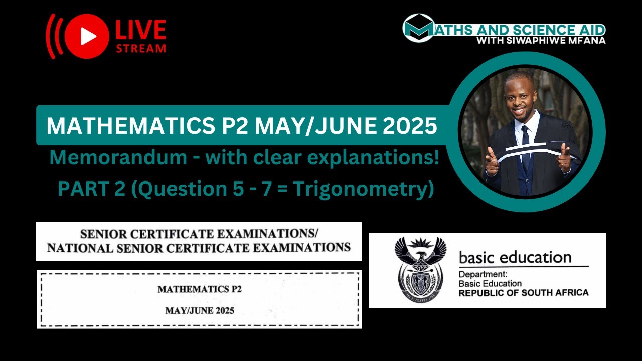 DBE/May/June 2025 Grade 12 Mathematics Paper 2 Proposed Memorandum ...