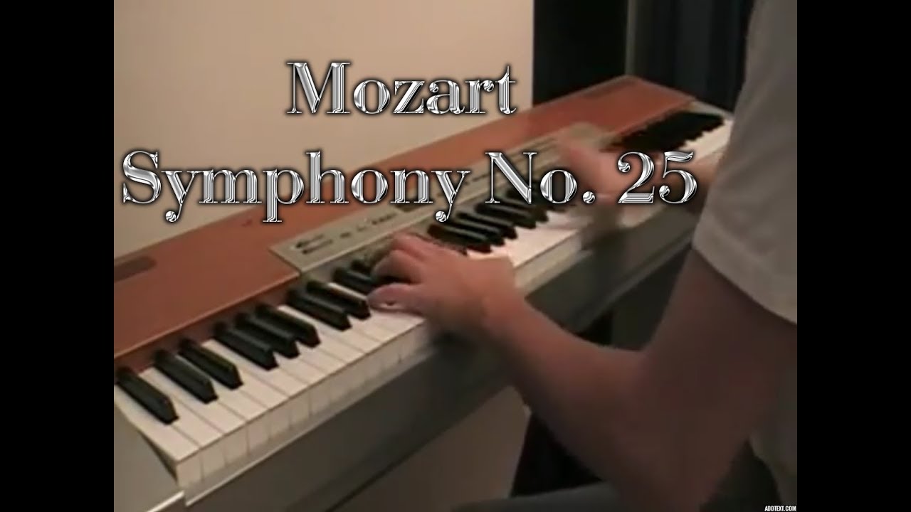 Mozart Symphony No. 25 Piano cover (sheet+midi) - YouTube