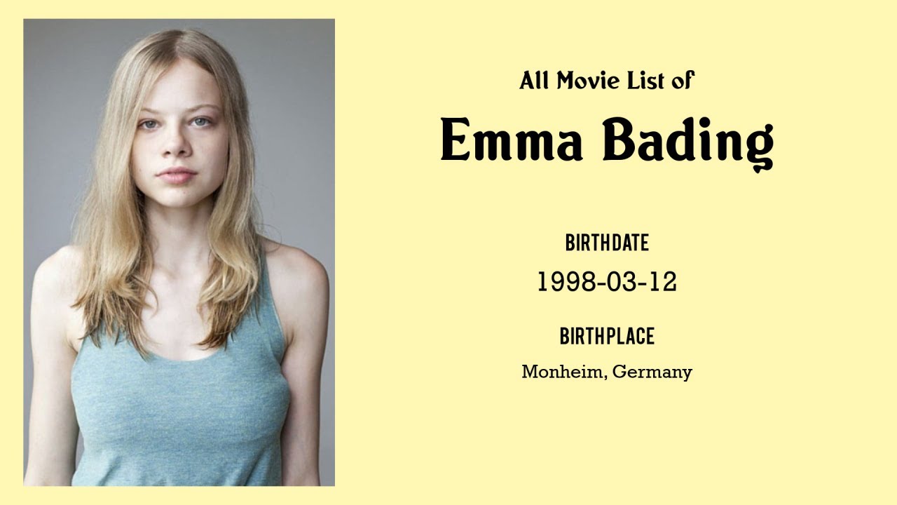 Emma Bading Movies list Emma Bading| Filmography of Emma Bading - YouTube