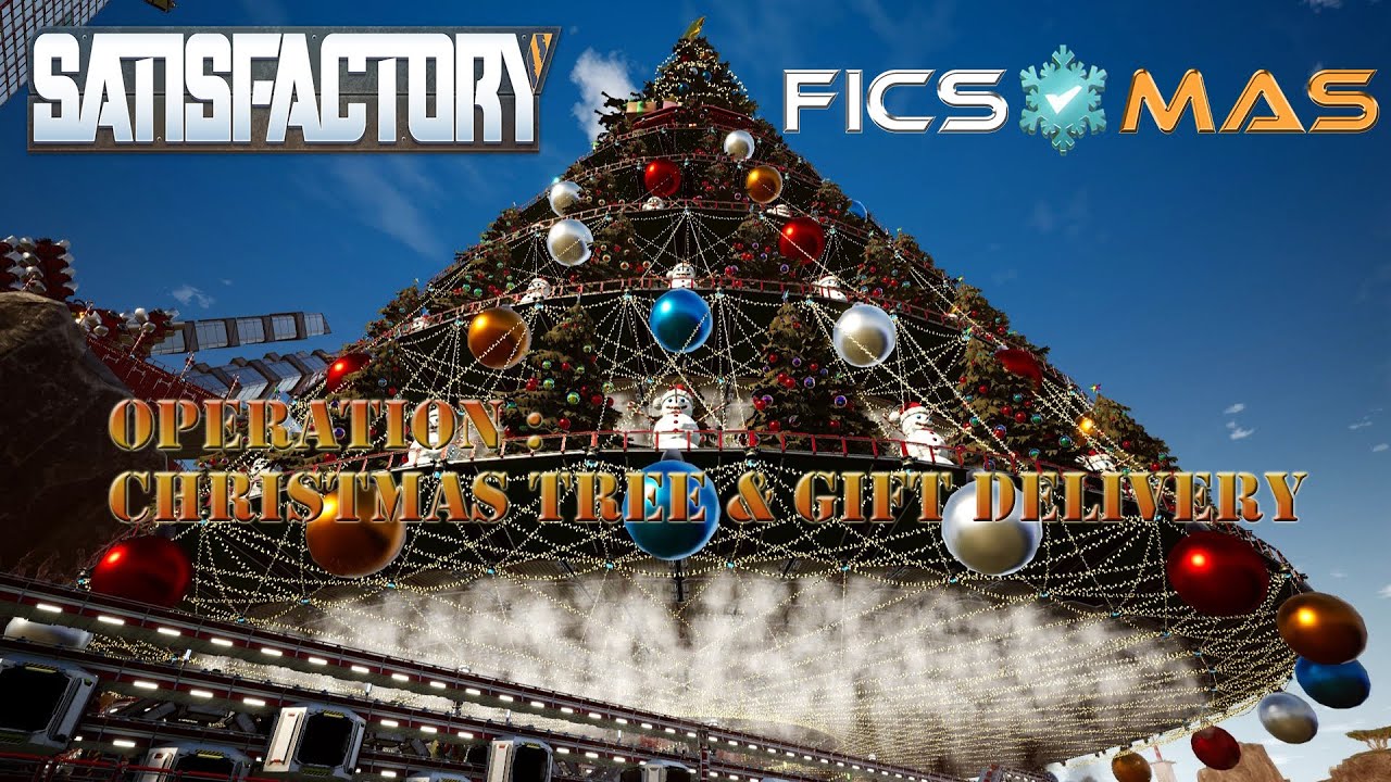 Satisfactory operation : Christmas tree & gift delivery - YouTube