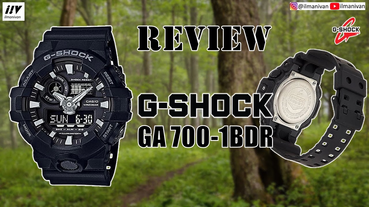 G-SHOCK GA-700-1BDR, REVIEW & SETTING - YouTube