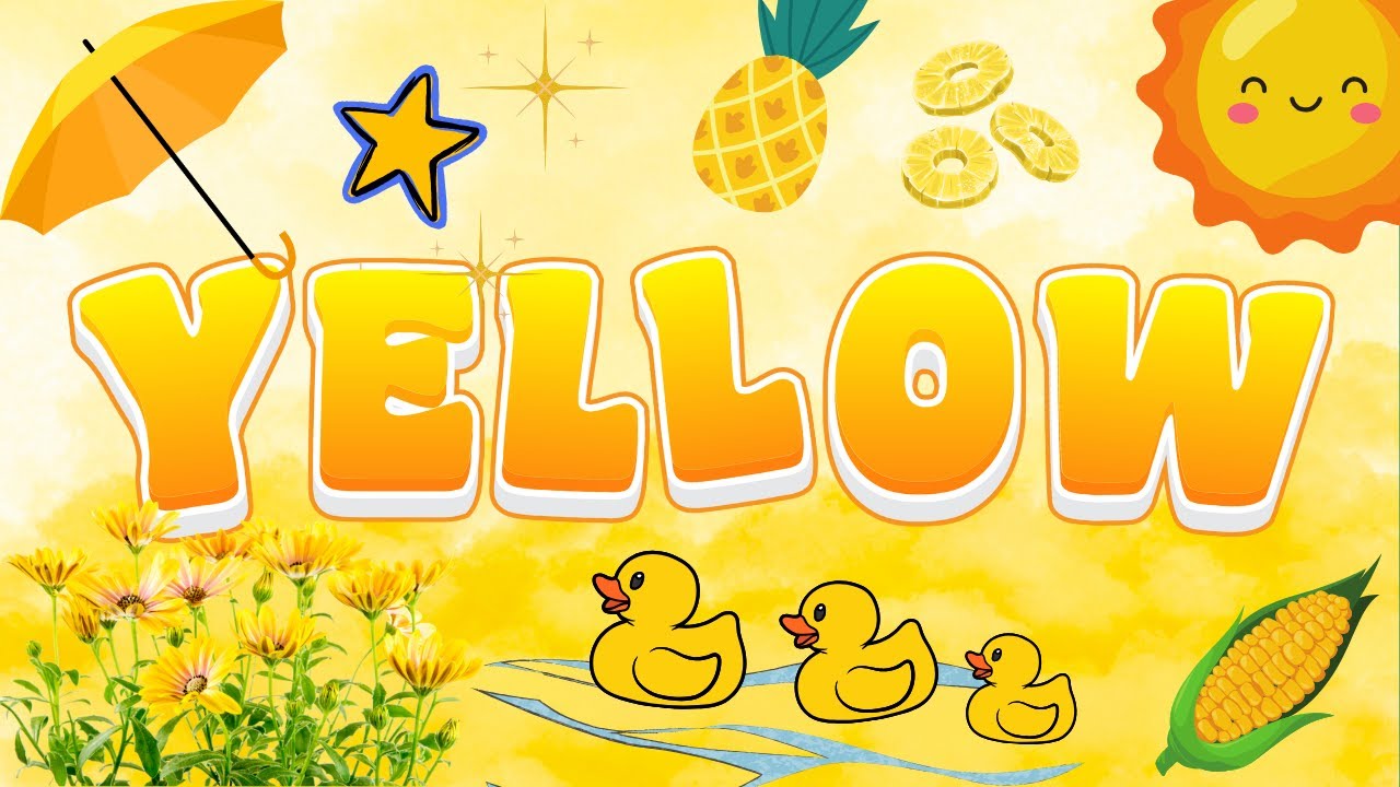 Colors Words - Yellow Colour - Vocabulary for Kids - YouTube