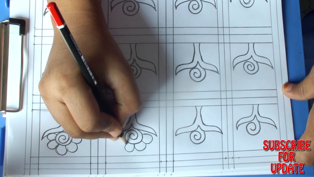 How To Make Bangladeshi New Nokshi Kantha Design Drawing-2020 - YouTube