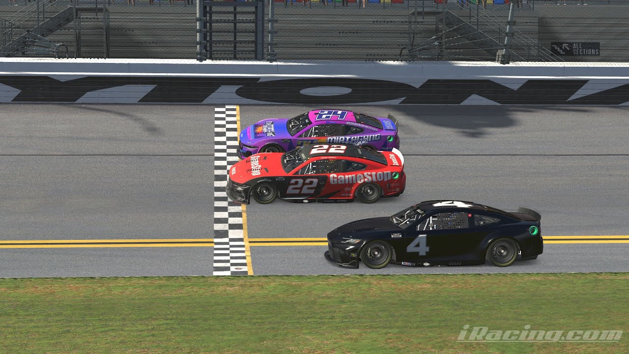 Crazy Three Wide Finish! || iRacing NASCAR A Fixed at Daytona (Top ...