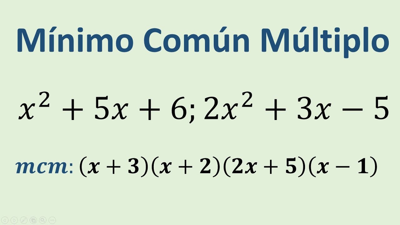 Minimo Comum Multiplo De Polinomios Ejercicios Resueltos Ejemplo 06 Minimo Comum Multiplo De Polinomios Ejercicios Resueltos Ejemplo 06