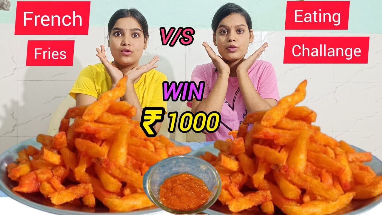 French Fries Eating Challange || French Fries Eating Competition | Food ...