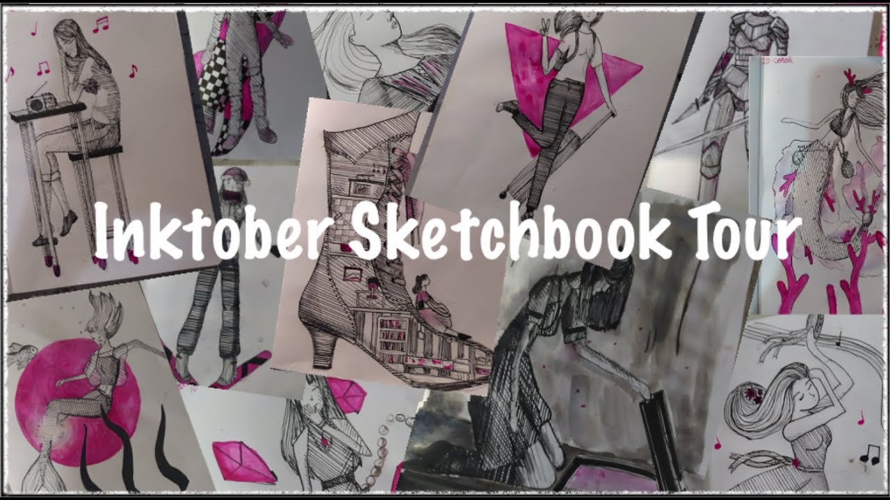 Inktober || Sketchbook Tour - YouTube
