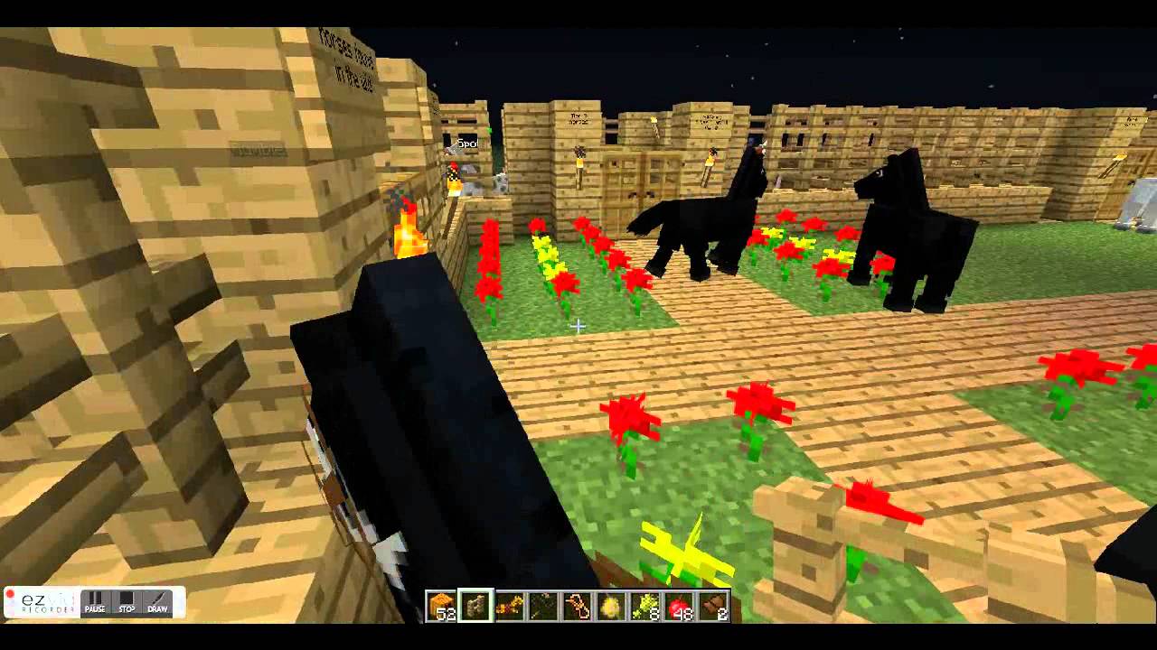 Minecraft Mo cretures tutorials how to get a zebra and horse stuff ...