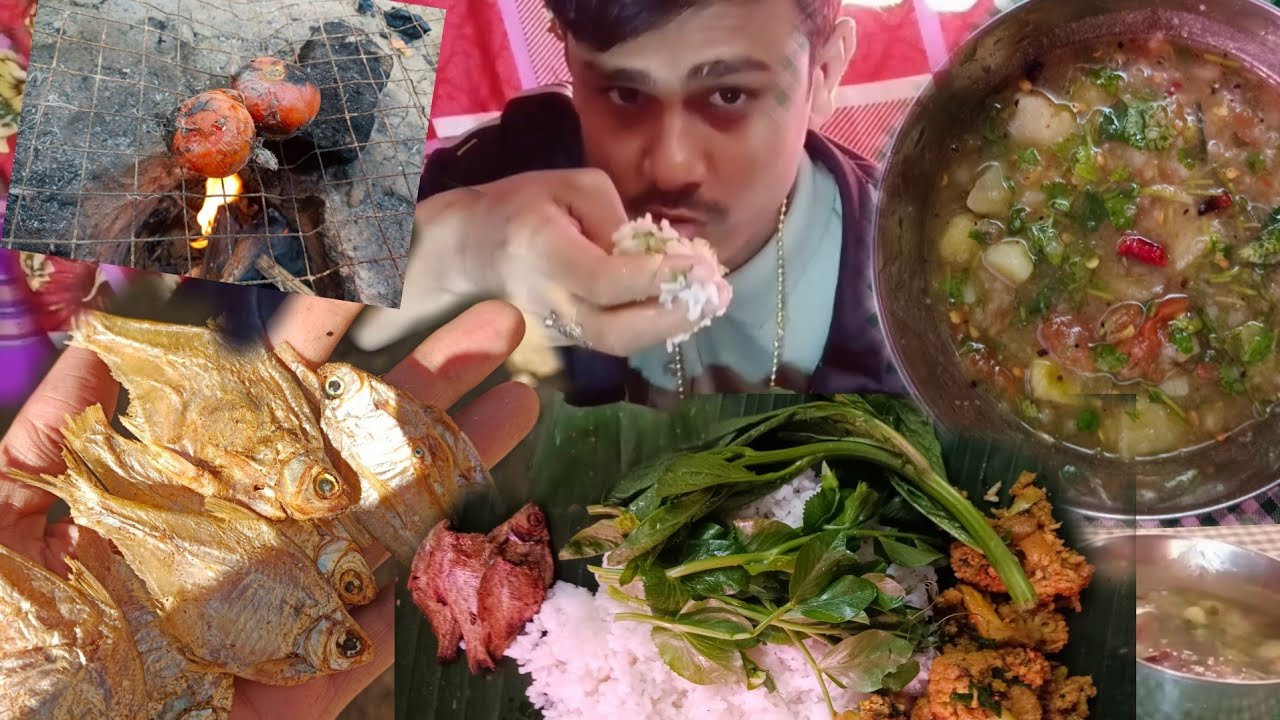 Manipuri Historical Eronba mukbang dry fish kobi leisatpi Half boil ...