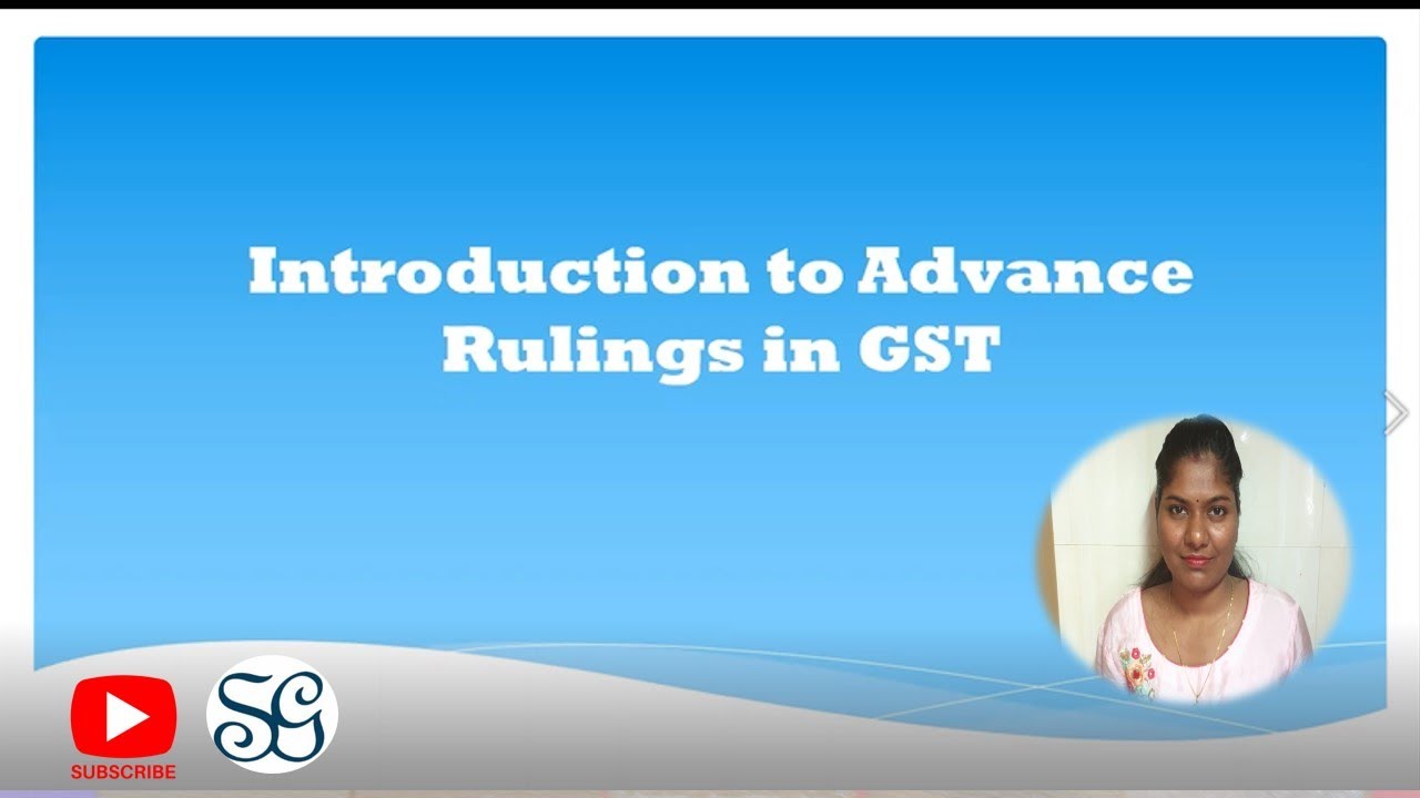 What is advance ruling under GST - YouTube