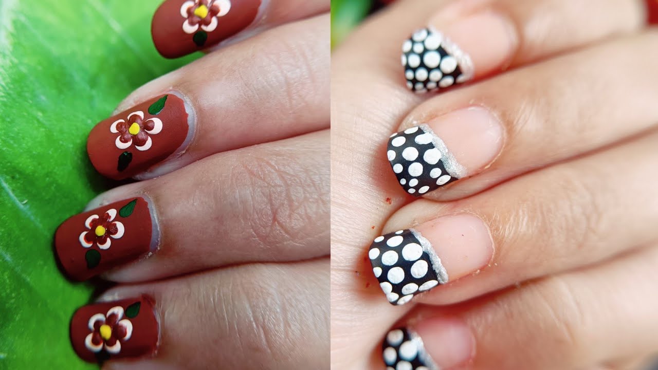 Nail art simple design| Simple nail art design - YouTube
