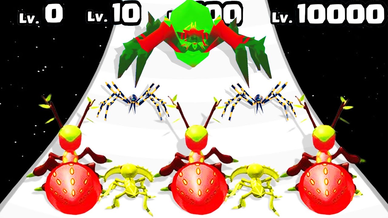 Spider Web Shoot Run - Level Up Spider Max Level Gameplay (Insect ...