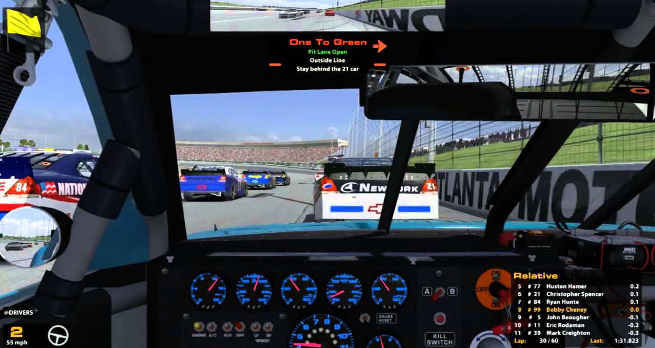Racing Nationwide Cars @ Atlanta 3-28-13 - YouTube