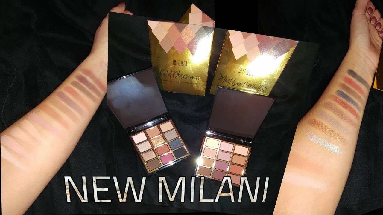 demo NEW MILANI Palettes most loved mattes, and bold obsessions - YouTube