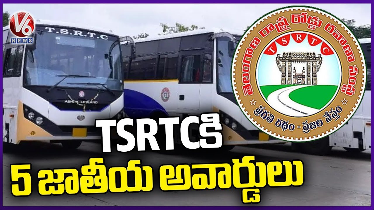 TSRTC Bags Five National Bus Transport Excellence Awards | V6 News ...