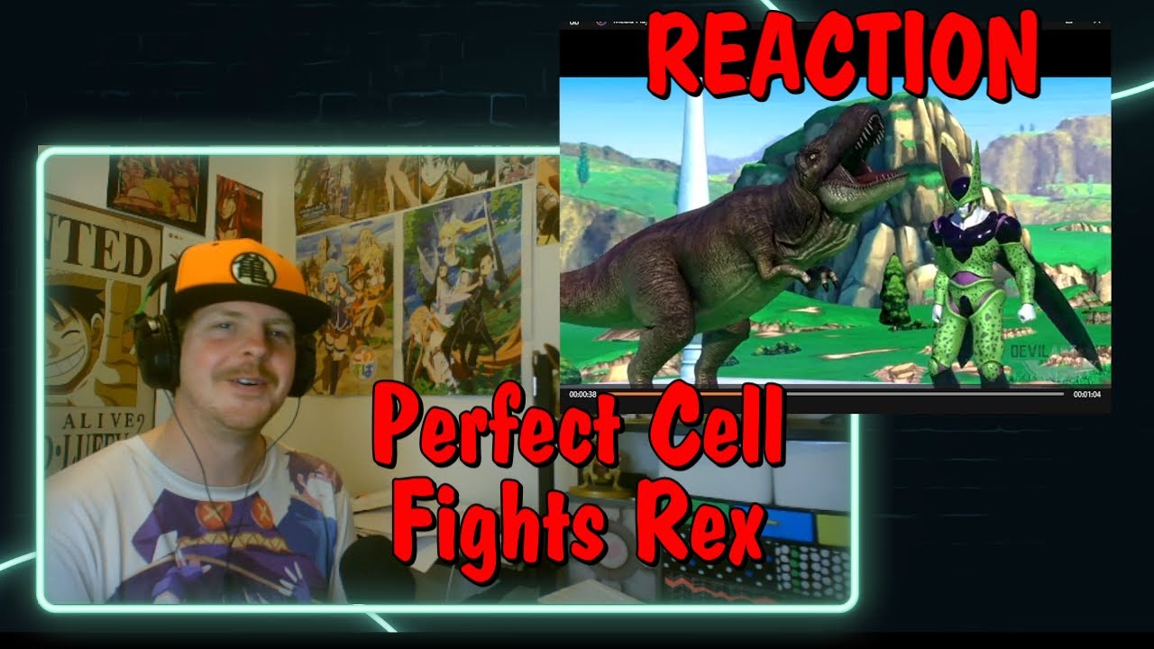 Perfect Cell Fights Rex REACTION - YouTube
