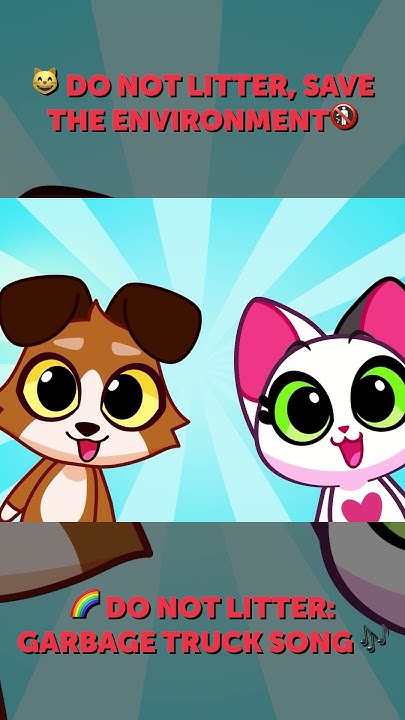 Pick Up the Trash! 🚯 Catchy Garbage Truck Song for Kids 🎶😻 PURR PURR ...