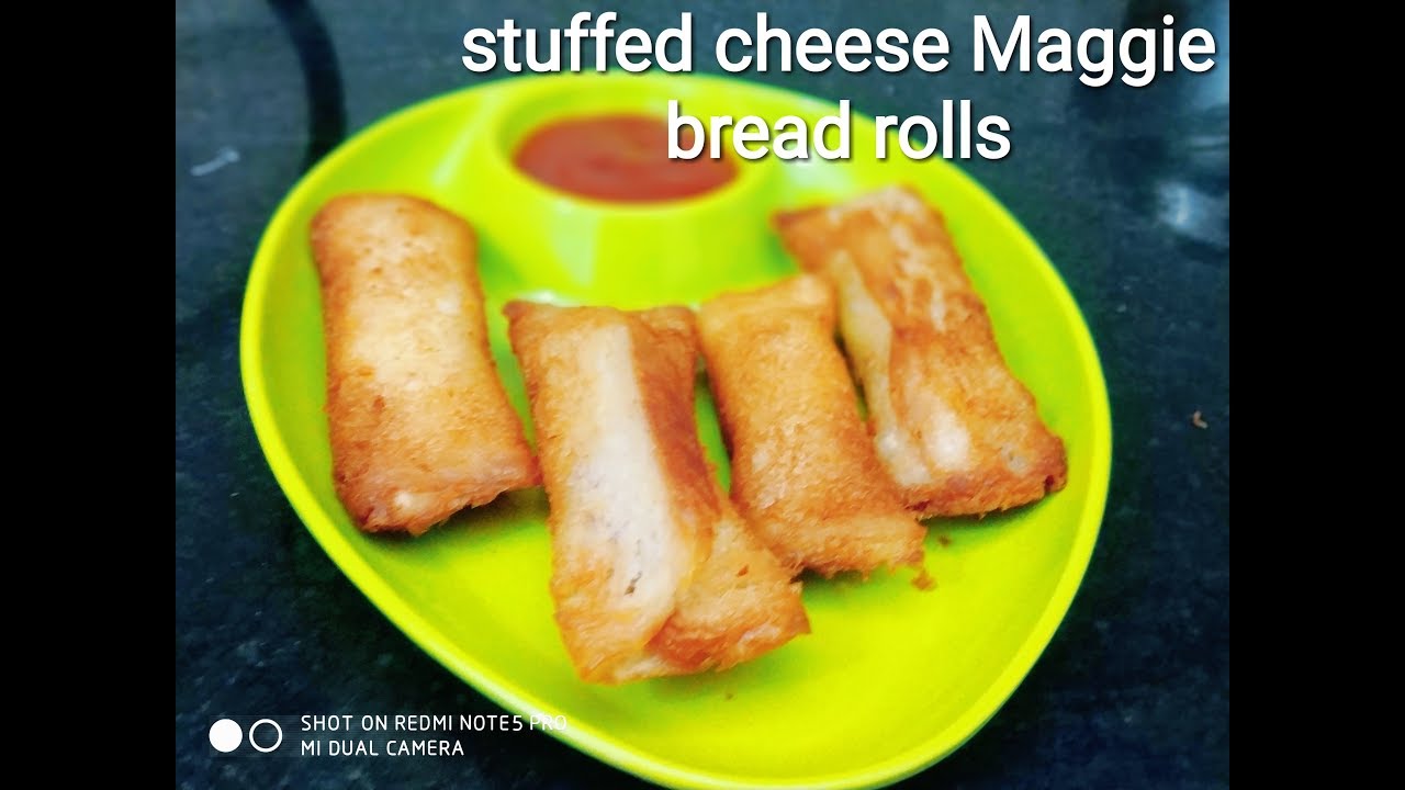 Maggie Bread Roll | Cheesy Maggie | Instant Snacks | SST Rasoi - YouTube