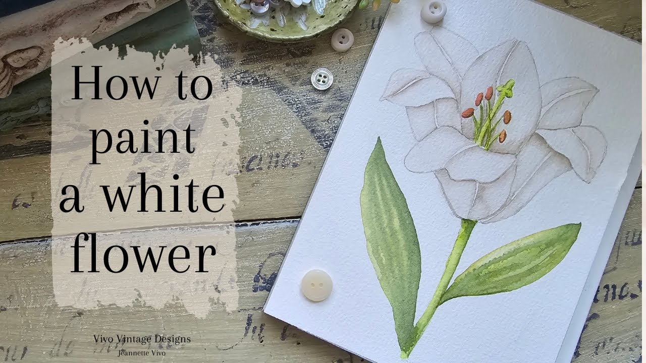 The Secret to Painting White Flowers Revealed - YouTube