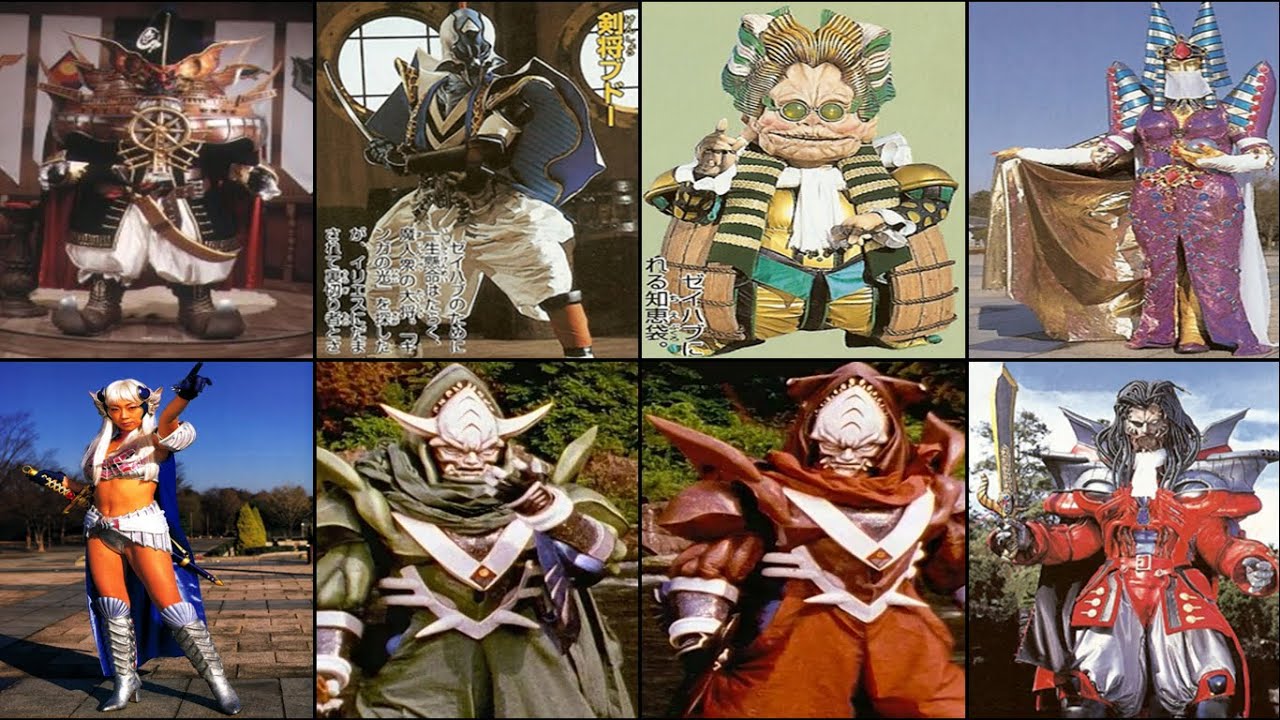 All Gingaman Monsters/Villains - YouTube