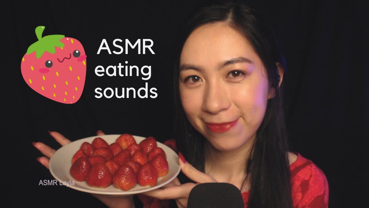ASMR Fresh Strawberry Eating Sounds| Âm thanh ăn dâu tây thư giãn - YouTube