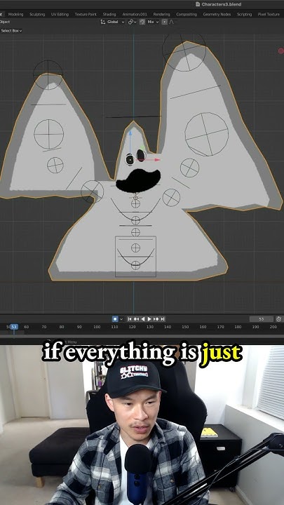Joining Eyes to Body for Enhanced Animation - making 3d game character in Blender - 3.3 Spooky ...