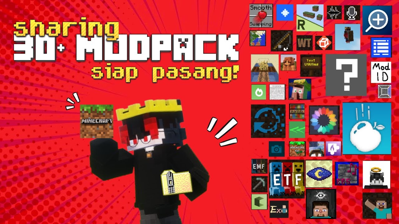 SHARING MODPACK MINECRAFT JAVA (30+ MOD) | SIAP PASANG & MAIN! - YouTube