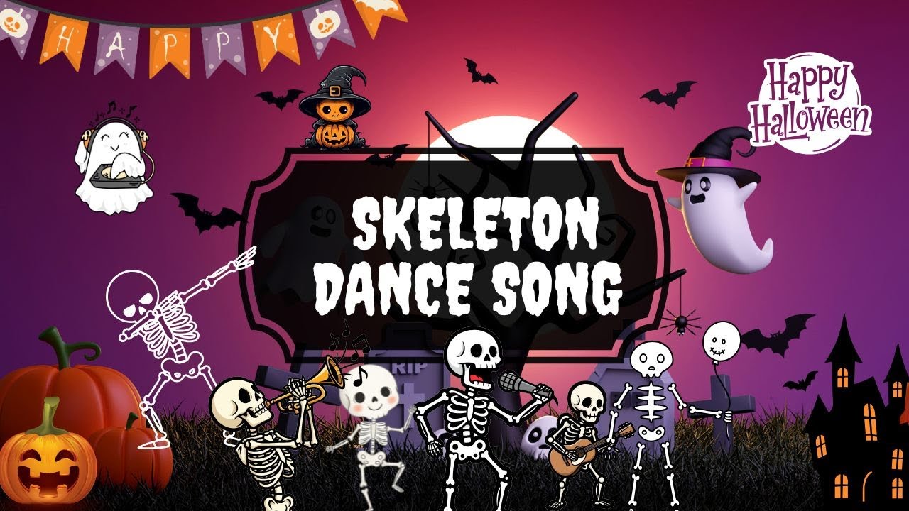 💀 Skeleton Dance Song | Fun Halloween Dance for Kids 🎃👻 - YouTube