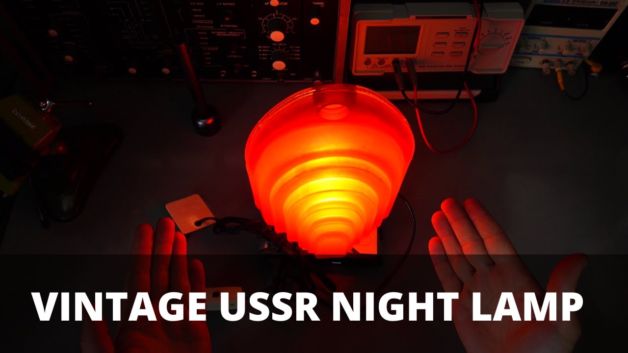 Vintage Soviet USSR Red Night Stand Lamp change E14 bulb + test - YouTube