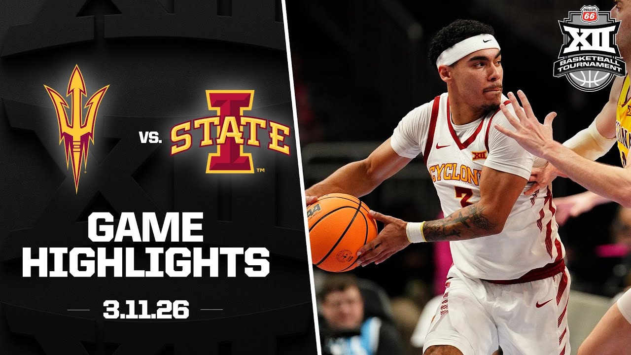 Arizona State vs. Iowa State Highlights | 2026 Phillips 66 Big 12 Men’s ...