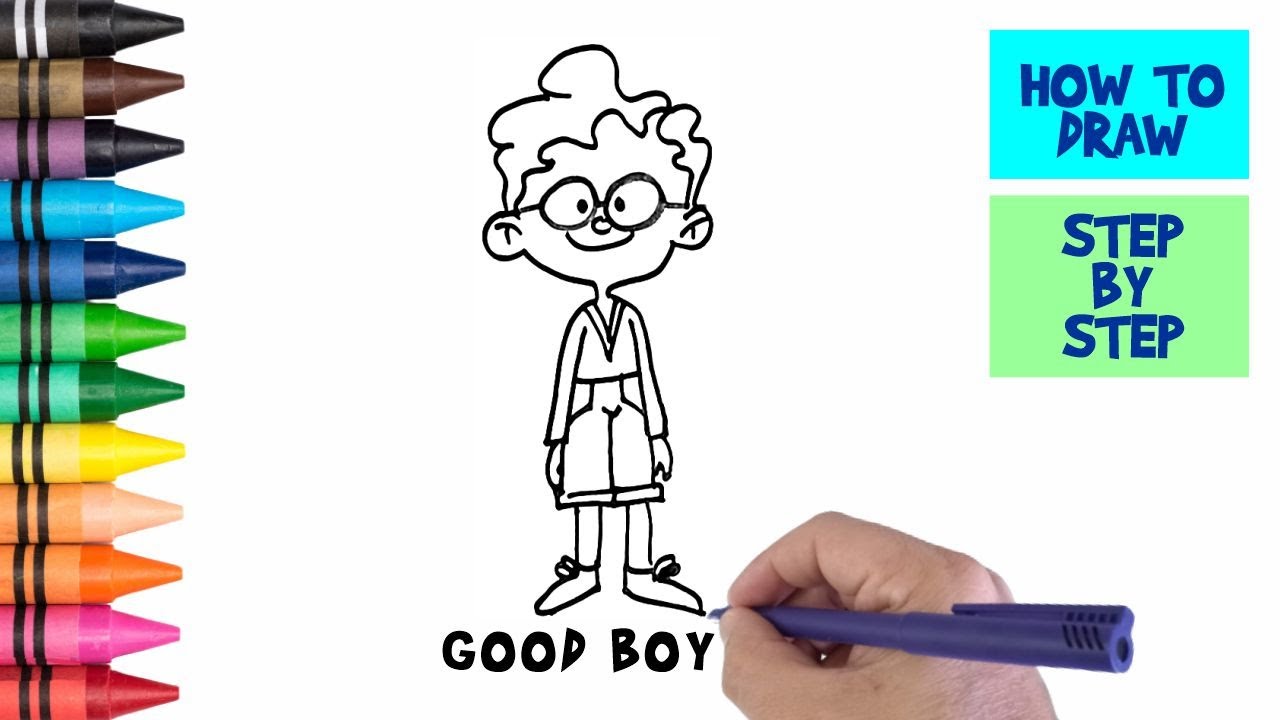 How to draw a Good Boy easy // step by step #66 - YouTube