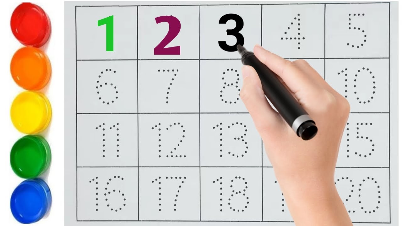 123 number counting | 1234 number names | write and read numbers | 1 to ...