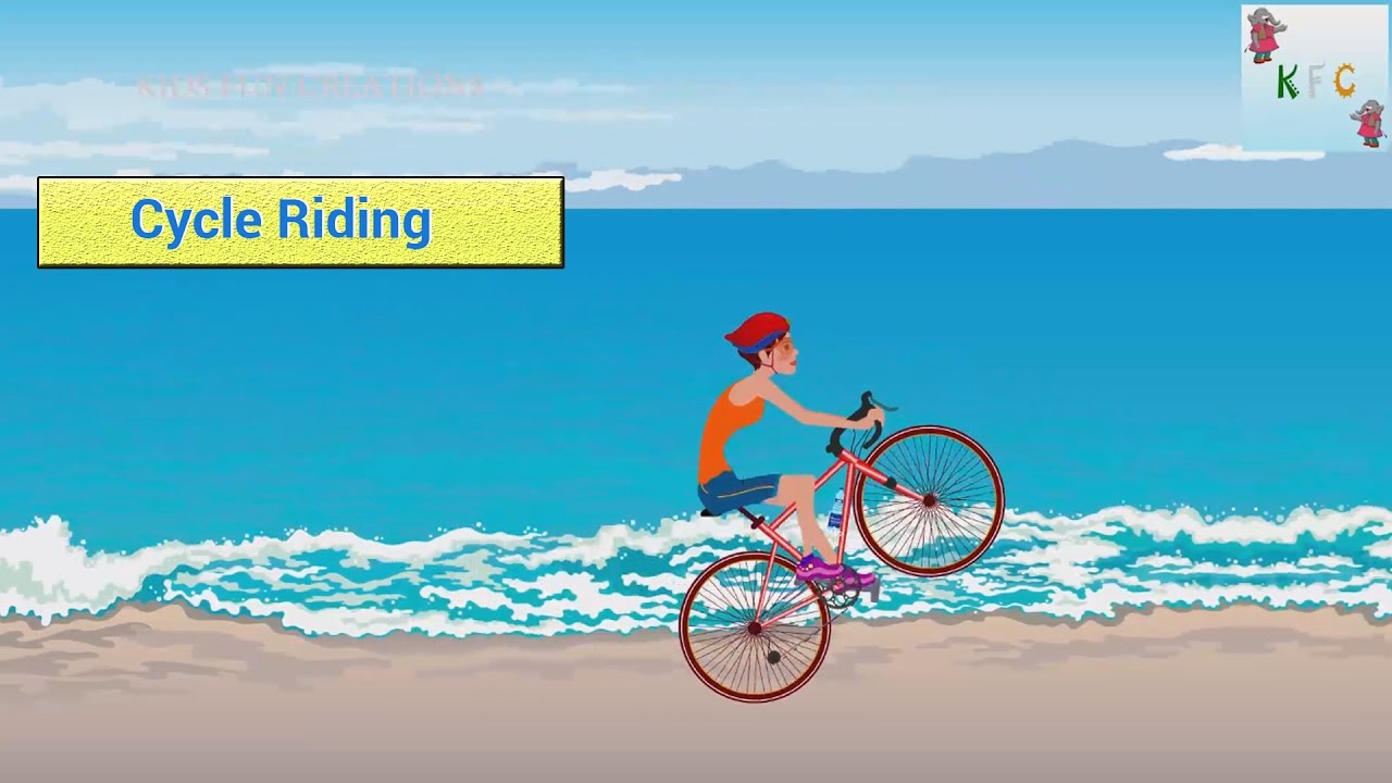 Cycle Riding Animated Video for Kids - YouTube
