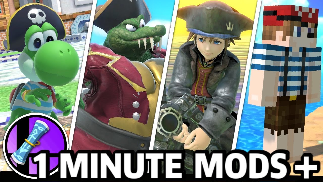 Pirate Themed Mods | 1 Minute Mods+ (Super Smash Bros. Ultimate) - YouTube