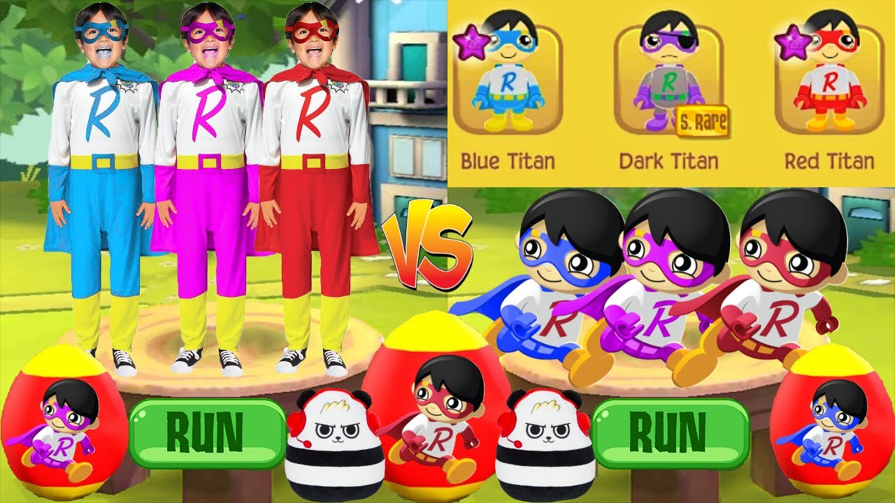 Tag with Ryan All Titan Costumes All Characters Unlocked Red Titan Blue ...