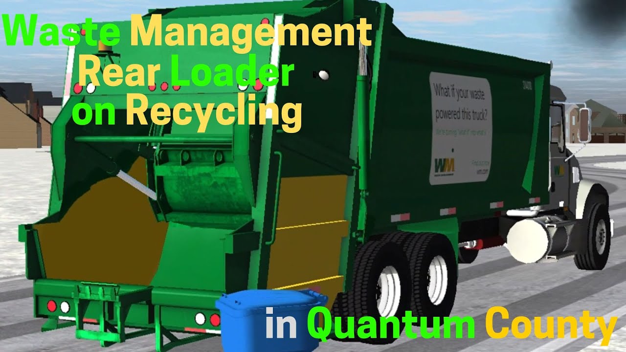 Rigs of Rods - Waste Management recycling truck in action - YouTube