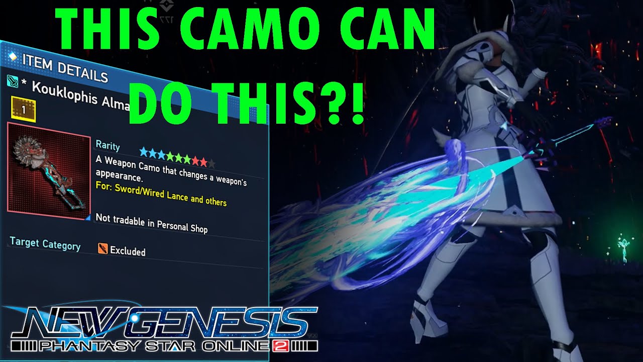 PSO2:NGS THE KOUKLOPHIS CAMO CAN DO THIS?! - YouTube