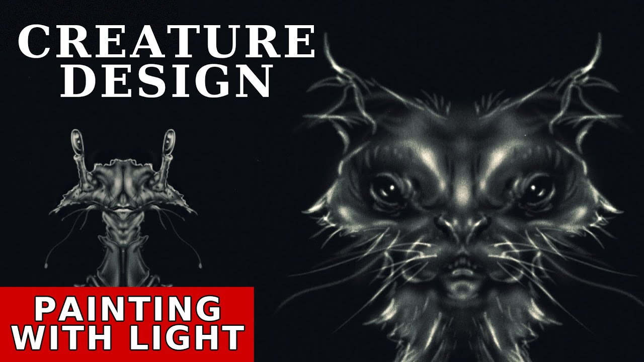 Creature Design Painting with Light | Timelapse Inspired by Hardy ...