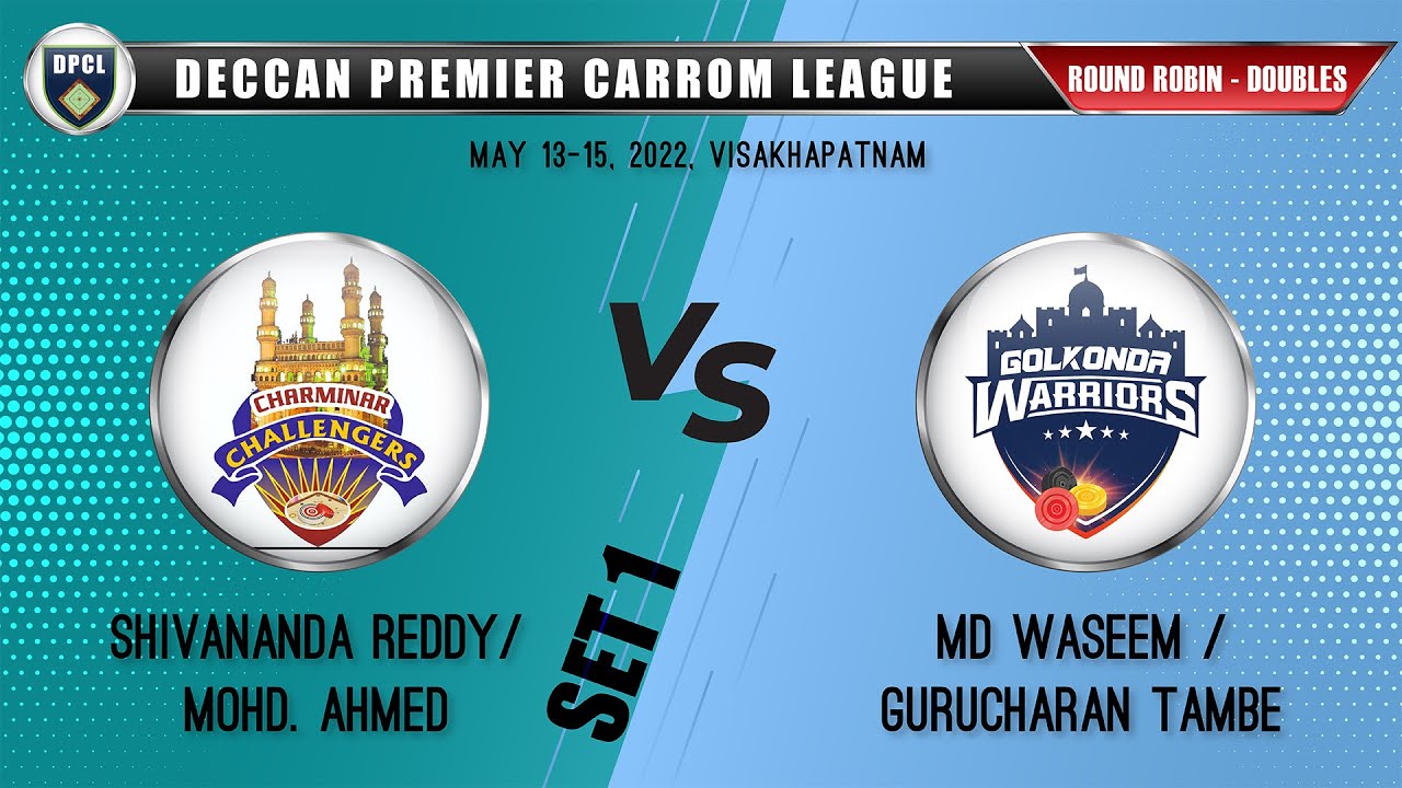 DPCL - SET 1- Charminar Challengers(Shivananda Reddy/Ahmed) vs Golkonda ...