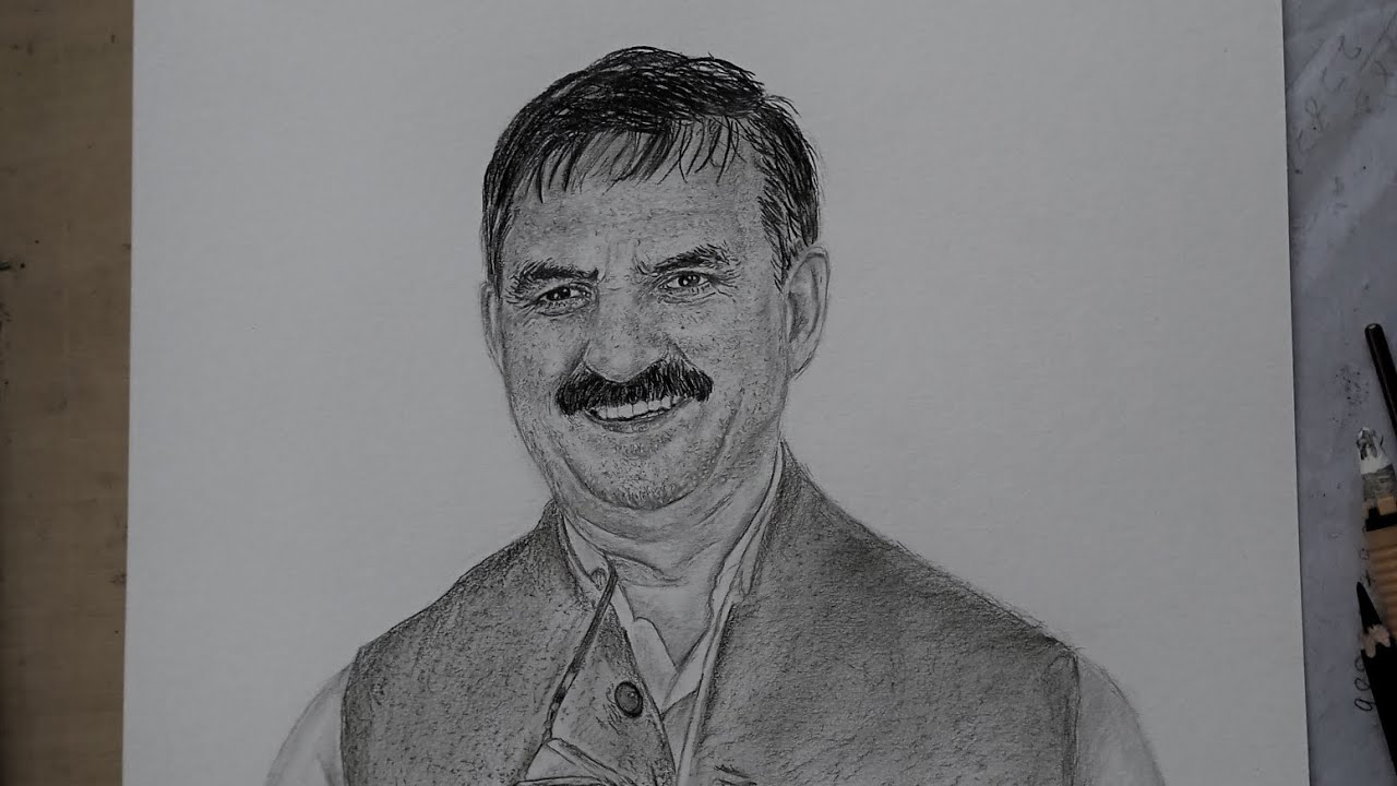 sketch of sukhvinder singh sukhu (chief minister of Himachal Pradesh) # ...