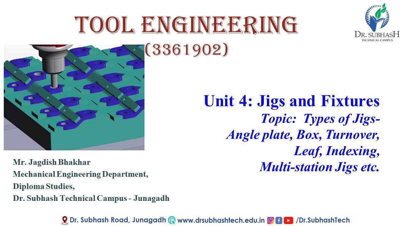 Types of Jigs - Turnover, Leaf, Box, angle plate etc...: Tool ...