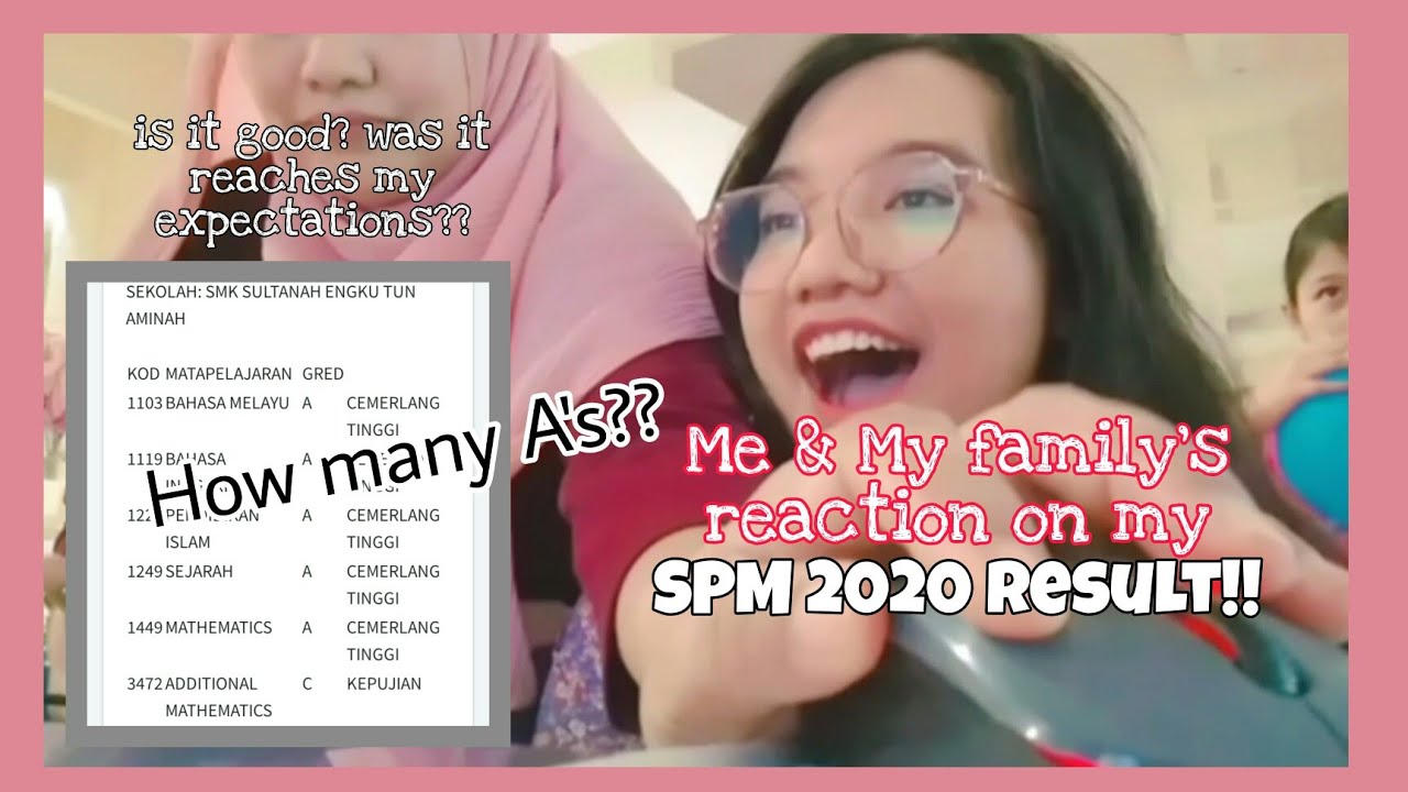 SPM 2020 RESULTS DAY!!! | me & My family's reaction towards my result 😭 ...