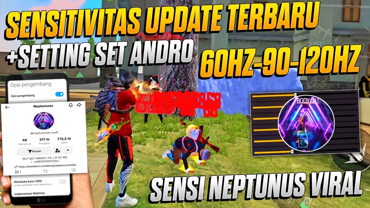 SENSI NEPTUNUS ⚡ GACOR PARAH 👽⚡ SET ANDRO + SENSITIVITAS FF AUTO HEADSHOT 2024 TERBARU - YouTube